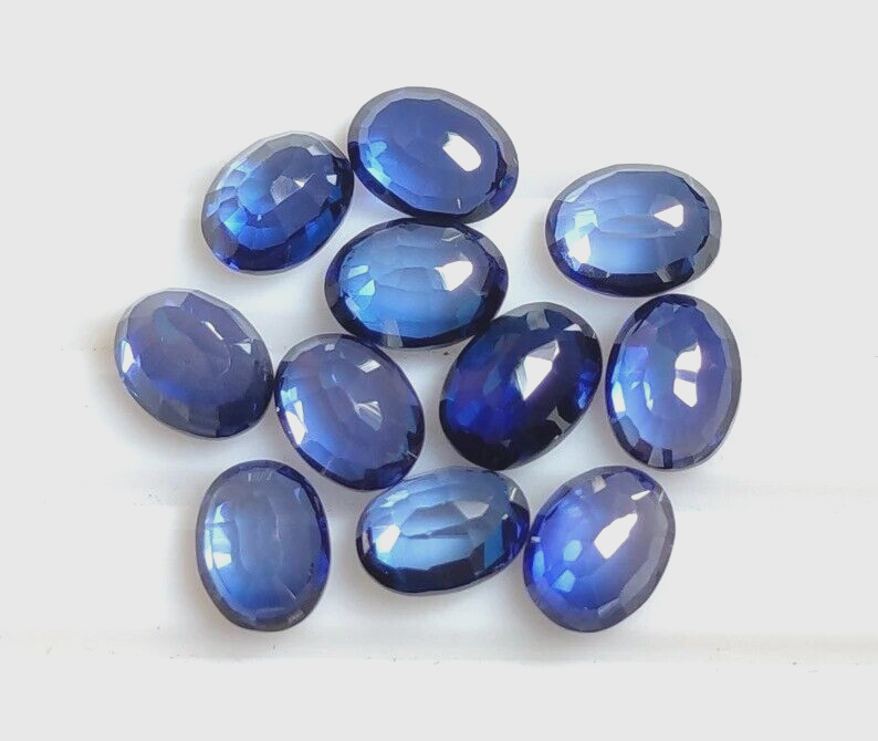 AAA Natural Ceylon Blue Sapphire Loose Oval Gemstone Cut Lot 7x5 MM To ...