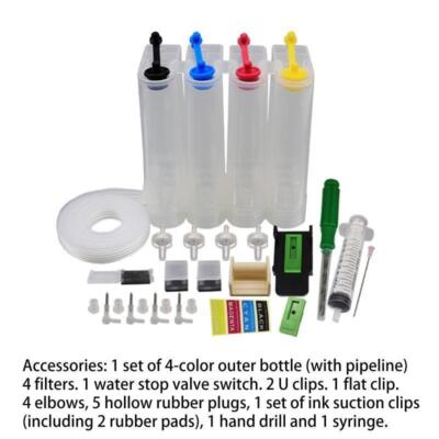 Continuous Ink Supply System for Canon Inkjet Printer 4 Colors Refill ...