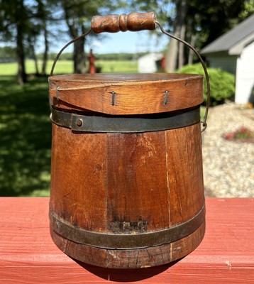 Primitives - Wooden Firkin Sugar Bucket