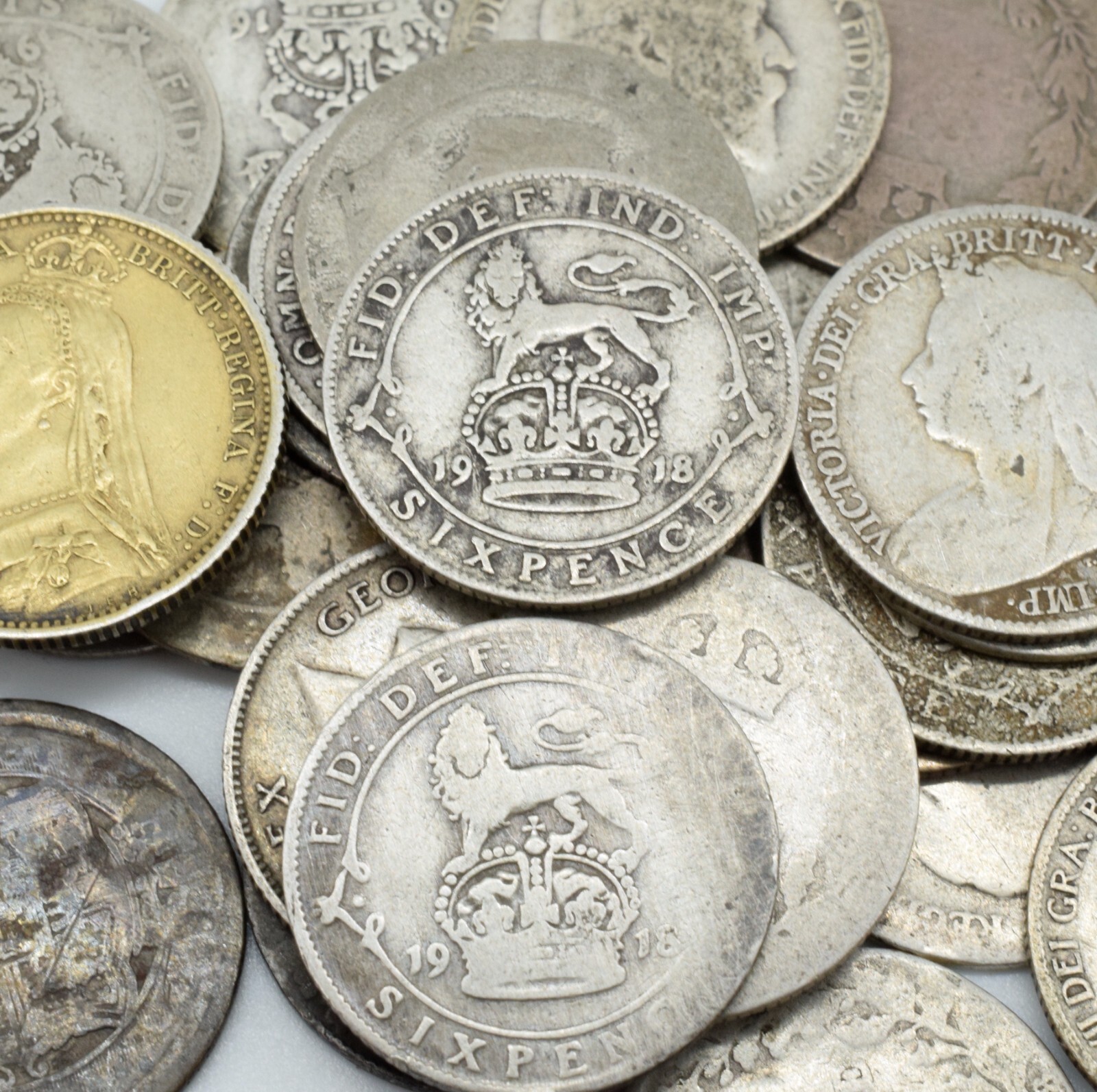 Pre 1920 .925 Sterling Silver Sixpence Coin 6d Tanner Lucky Coins ...