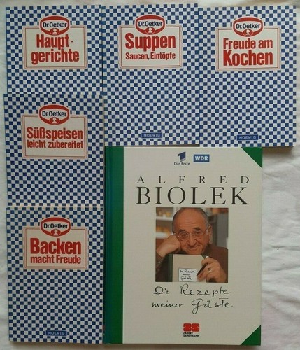 Kochbücher Dr. Oetker & Alfred Biolek Gäste, Konvolut, Paket, 6 Bücher ...