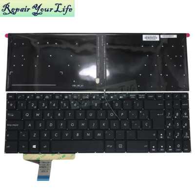 SP Spanish keyboard backlit ASUS Vivobook N580 X580 NX580 N580GD N580VD ...