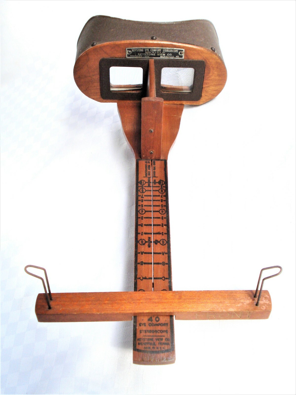 VINTAGE KEYSTONE EYE COMFORT STEREOSCOPE STEREO VIEWER AND PERCEPTION ...