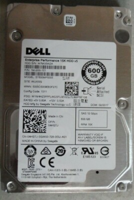 Dell Enterprise Performance 15K SAS 12Gbps 600GB HDD V5 ST600MP005 ...