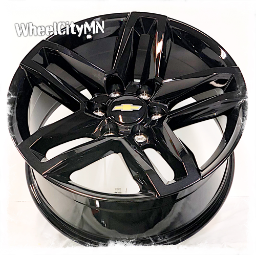 18 inch gloss black 2020 Chevy Silverado Trail Boss OE replica rims ...