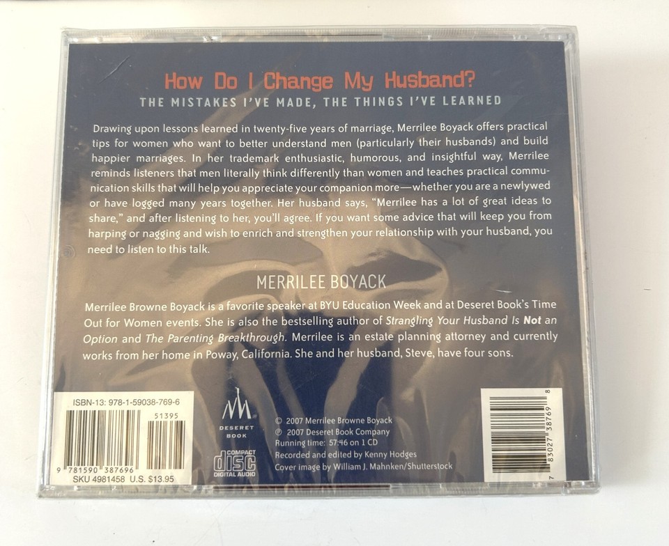 How Do I Change My Husband Audio CD By Merrilee Browne Boyack NEW | eBay