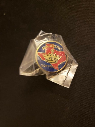 NEW NIB RARE Pin Pinback Majestic Softball Crown Texas | eBay