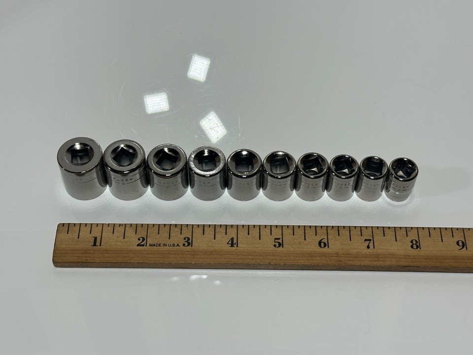 Craftsman USA New NOS 10pc Metric 10-19mm Shallow Socket Set - 3/8 ...