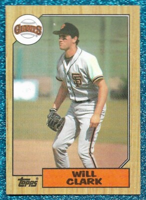 1987 TOPPS #420 WILL CLARK ROOKIE RC NM OR BETTER GIANTS "THE THRILL" E ...