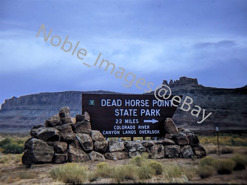 1970 Dead Horse Point State Park Road Sign 22 Miles Utah Kodachrome ...