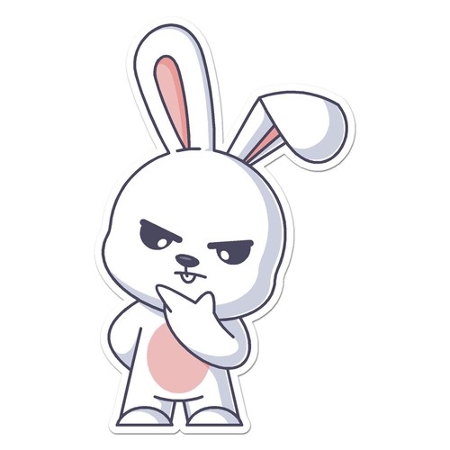 Thinking Rabbit - Vinyl Decal Sticker - ebn7711 | eBay