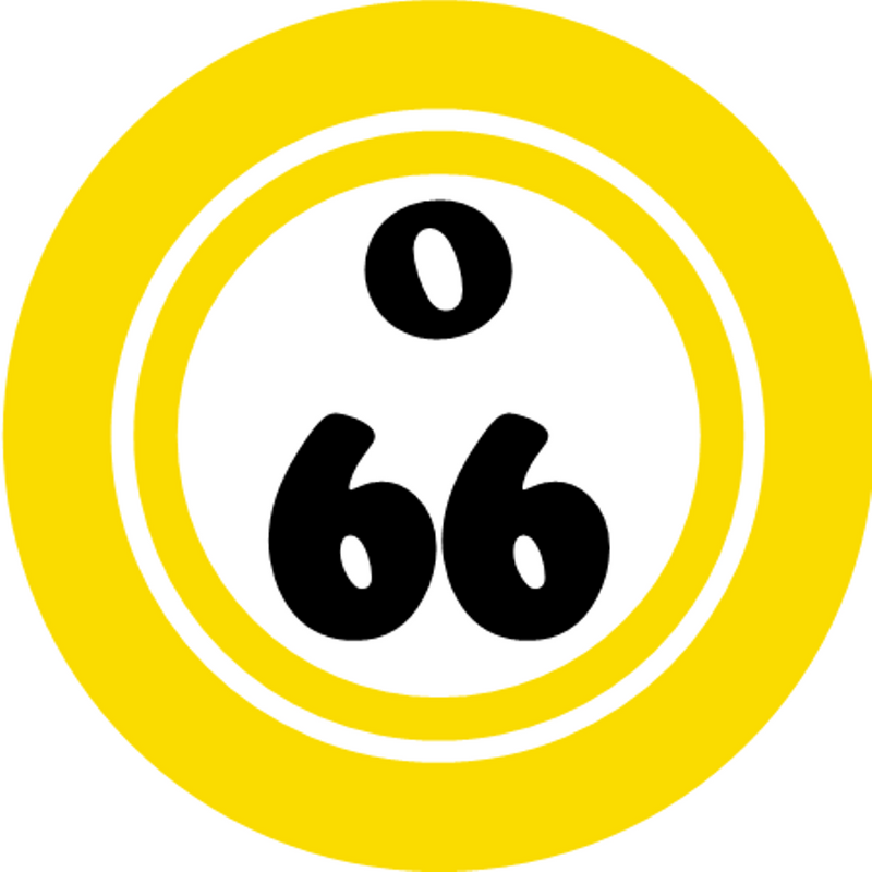 O 66 O66 Bingo Ball - 100 Pack Circle Stickers 3" x 3" Hobby Number ...