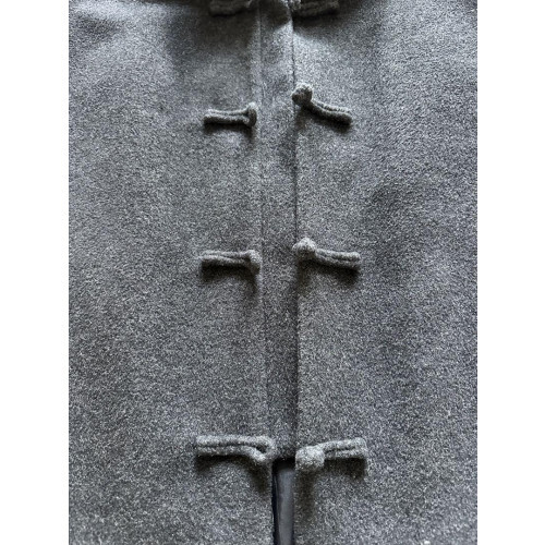 Shanghai Tang Cheongsam Ring Jacket dark gray wool polyester USED A692 ...