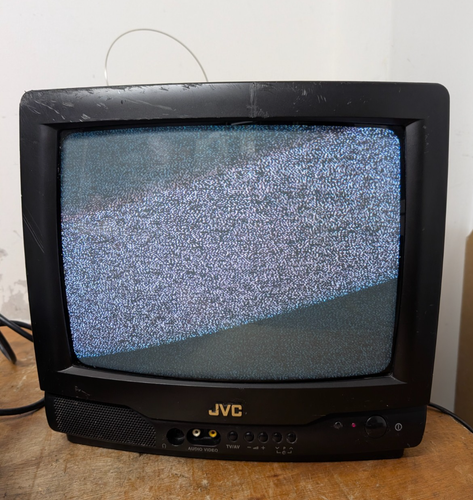 JVC C-V14EKB Black CRT TV Retro Vintage Gaming Cube SCART Connector ...
