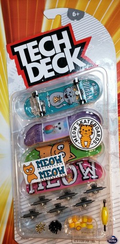 TECH DECK 4 Pack Finger Cat Boards MEOW SKATEBOARDS Trucks Wheels | eBay