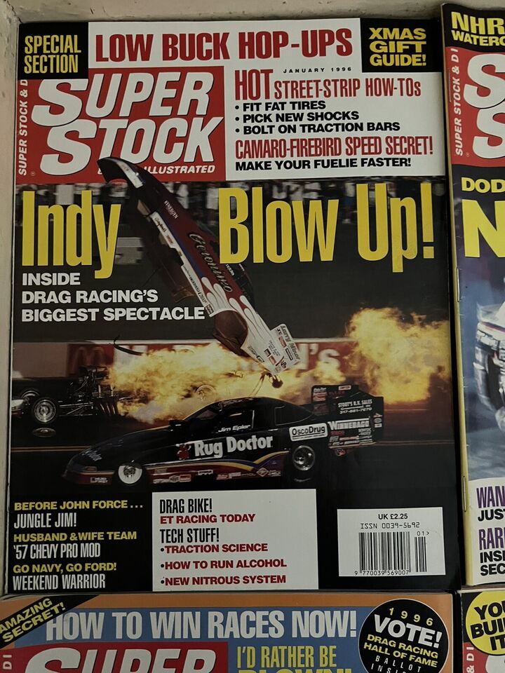 Vintage Magazines SUPER STOCK & DRAG ILLUSTRATED 1996 x 6 Jan-June Vol ...