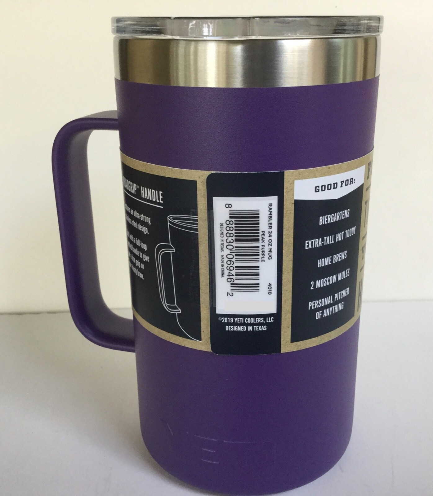 PEAK PURPLE YETI 24 oz Rambler Mug Tumbler LIMITED EDITION Beer Coffee ...