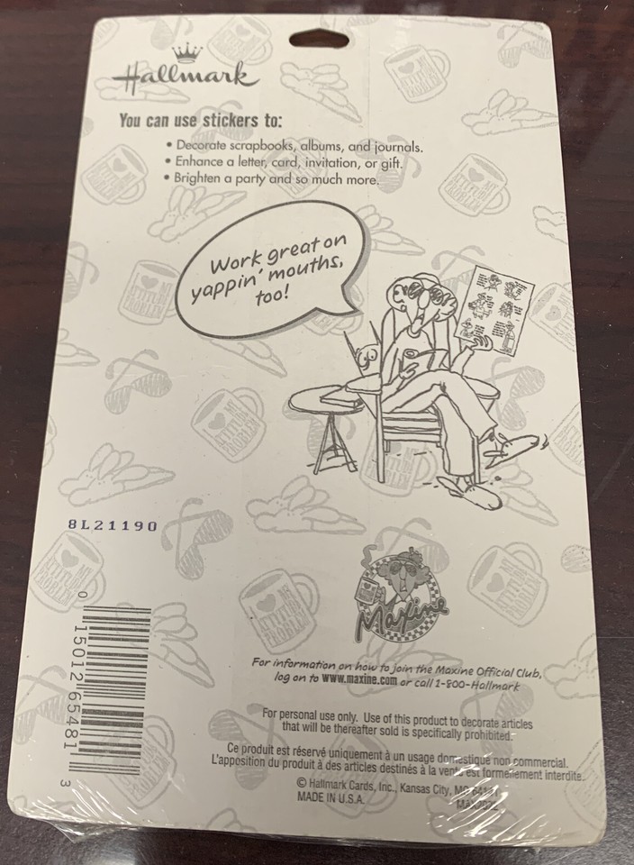 HALLMARK MAXINE STICKERS 4-sheets NEW | eBay