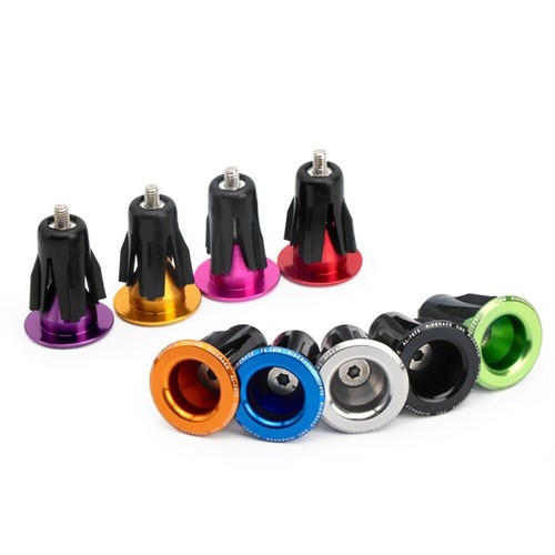 Bike Handlebar End Plug Aluminum Alloy Lock MTB Handle Bar Grips Cover ...