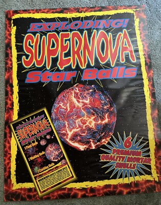 Exploding Supernova Star Balls FIREWORKS PROMO POSTER 4th of July ...