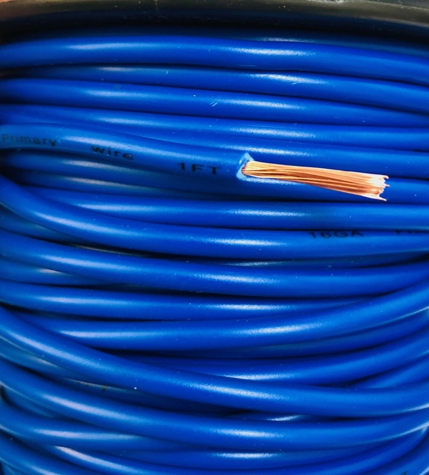 16 Gauge Cable Primary Wire 12v Automotive 6 Color Set - 50 Feet Each ...