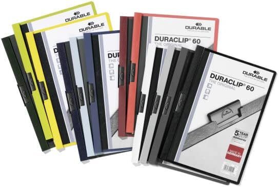 Durable DURAClip 60 A4 Clip Folder Holds Up to 60 Sheets of A4 Paper ...