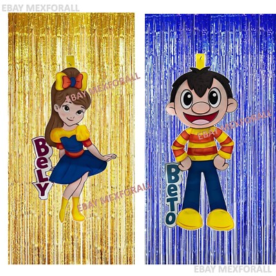 Bely y Beto Party Decoration Foamy Fiesta Bely Beto Niña Niño Foami Eva ...