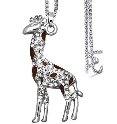 Beautiful Giraffe Pendant Necklace with 18" Stainless Steel Chain ...