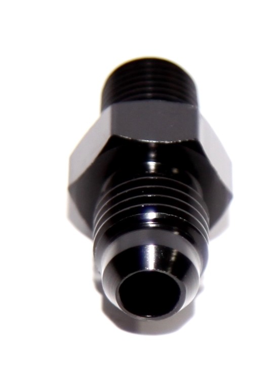 BLACK 4AN AN-4 to 1/8" NPT Male Thread Straight Aluminum Fitting ...