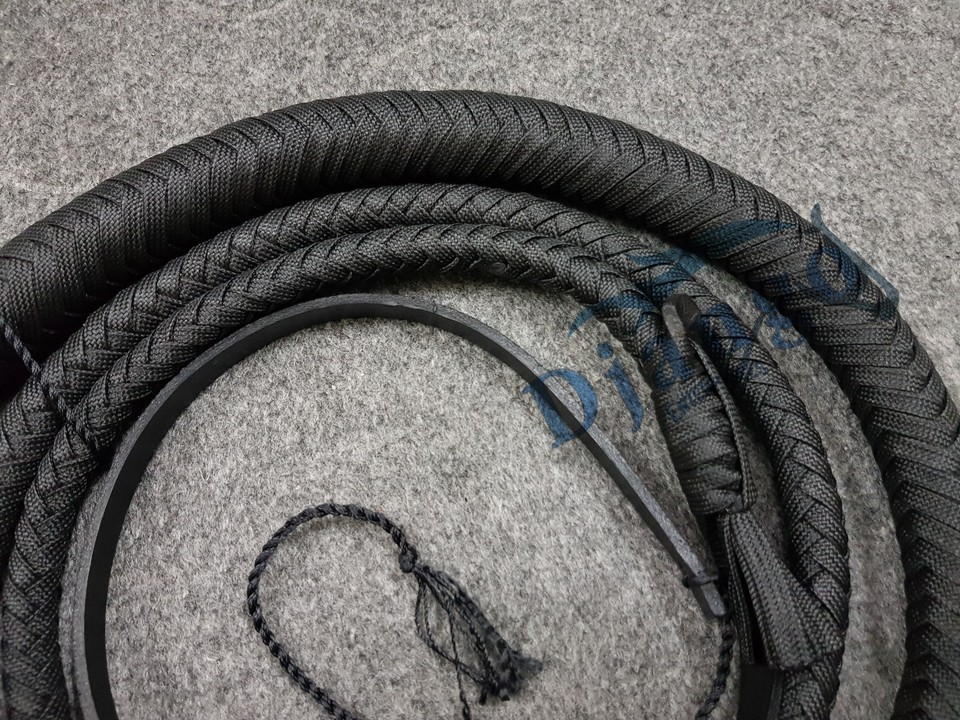 8 Feet 12 Plaits Premium Paracord Nylon Heavy Duty Custom BULLWHIP For ...