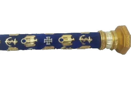 German Navy Field Marshal Baton Replica Blue Velvet with Gold Accents ...
