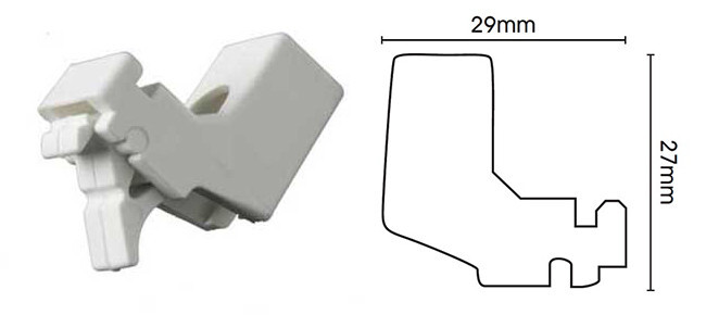 5 HARRISON DRAPE CURTAIN TRACK BRACKETS extra super standard rail ...