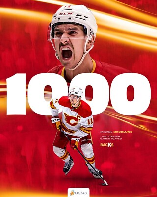 Mikael Backlund 1000 Career Games Collage Calgary Flames 8x10 NHL ...