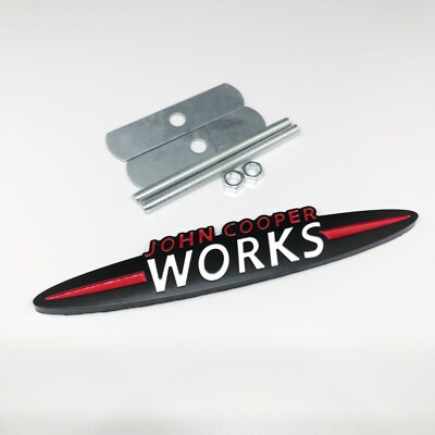 MINI John Cooper Works JCW Front Grille & Rear Boot Badge Emblem Metal ...
