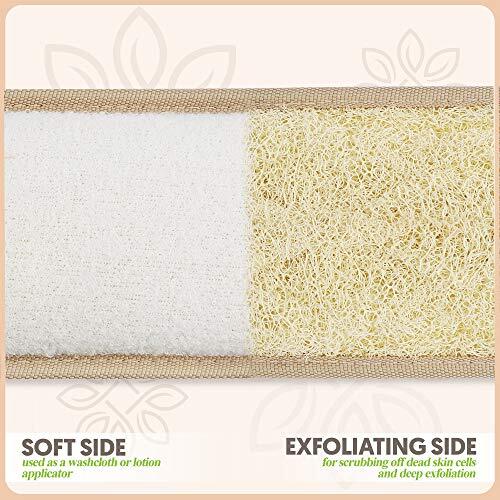Exfoliating Natural Loofah Back Scrubber For Shower To Clean Your Back ...