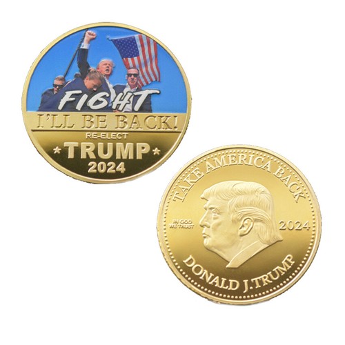 Medal Assassination Fight Shooting Commemorative Coin President Donald ...