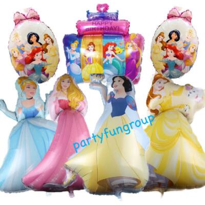 7x Disney Princess Balloon Set Giant Foil Balloon Princesses Party ...
