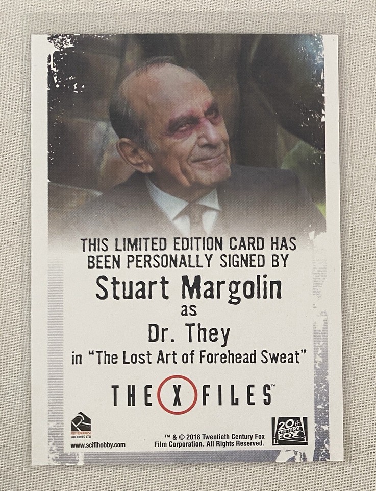 Stuart Margolin as Dr. They The X Files Seasons 10 & 11 Autograph Card ...