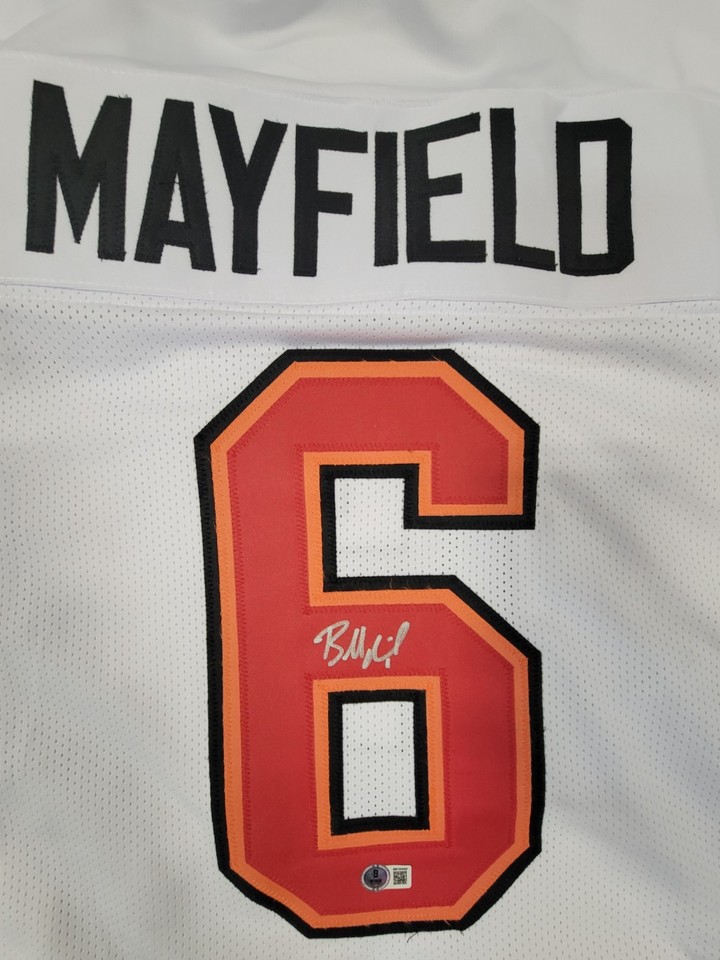 BAKER MAYFIELD AUTOGRAPHED SIGNED PRO STYLE XL JERSEY W/ BECKETT QR | eBay