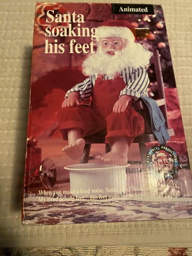 Vintage 1995 NEW IN BOX Santa Soaking His Feet North Pole Productions ...