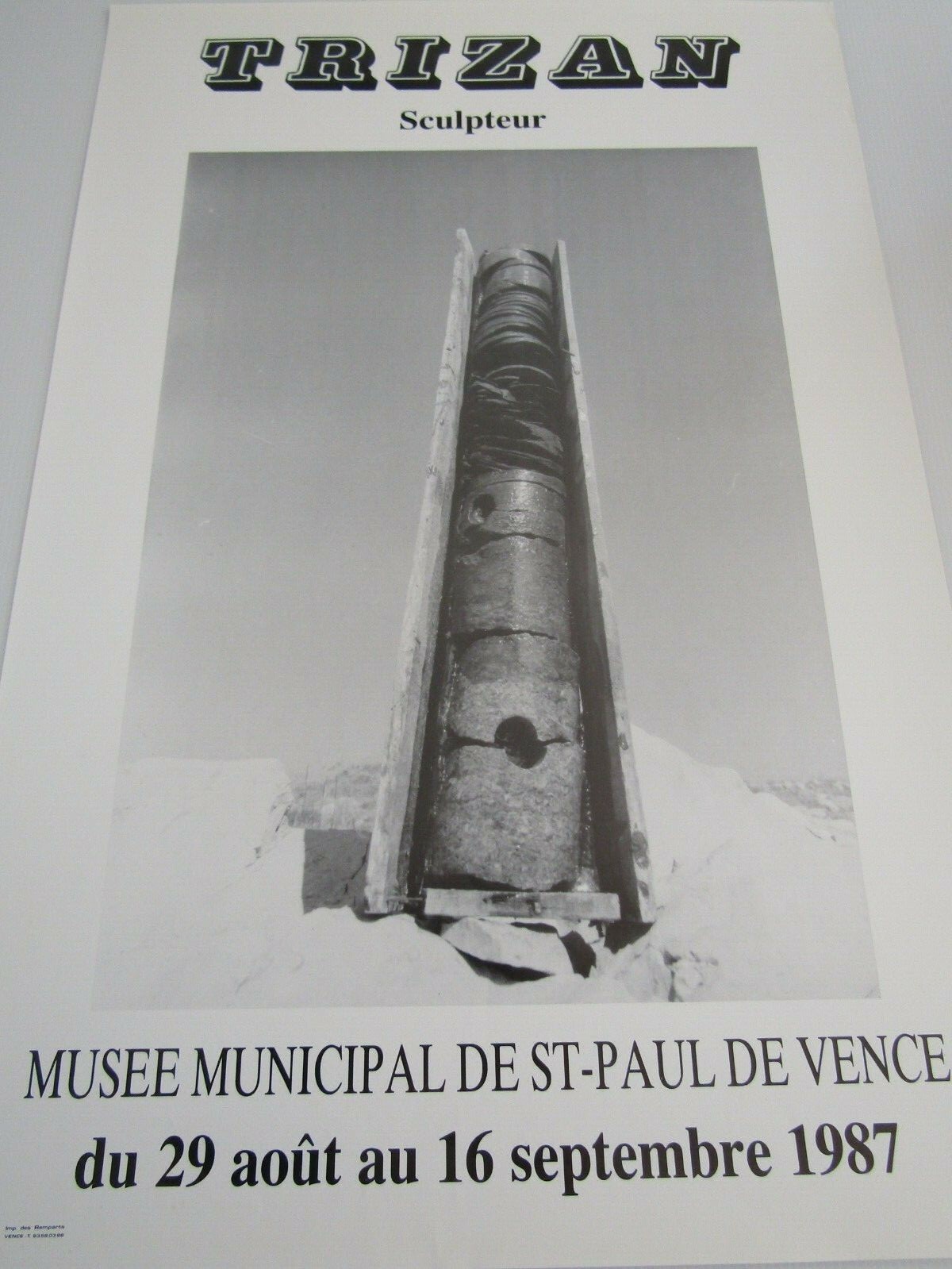 Trizan sculpteur / Affiche d'exposition St Paul de Vence 1987 | eBay