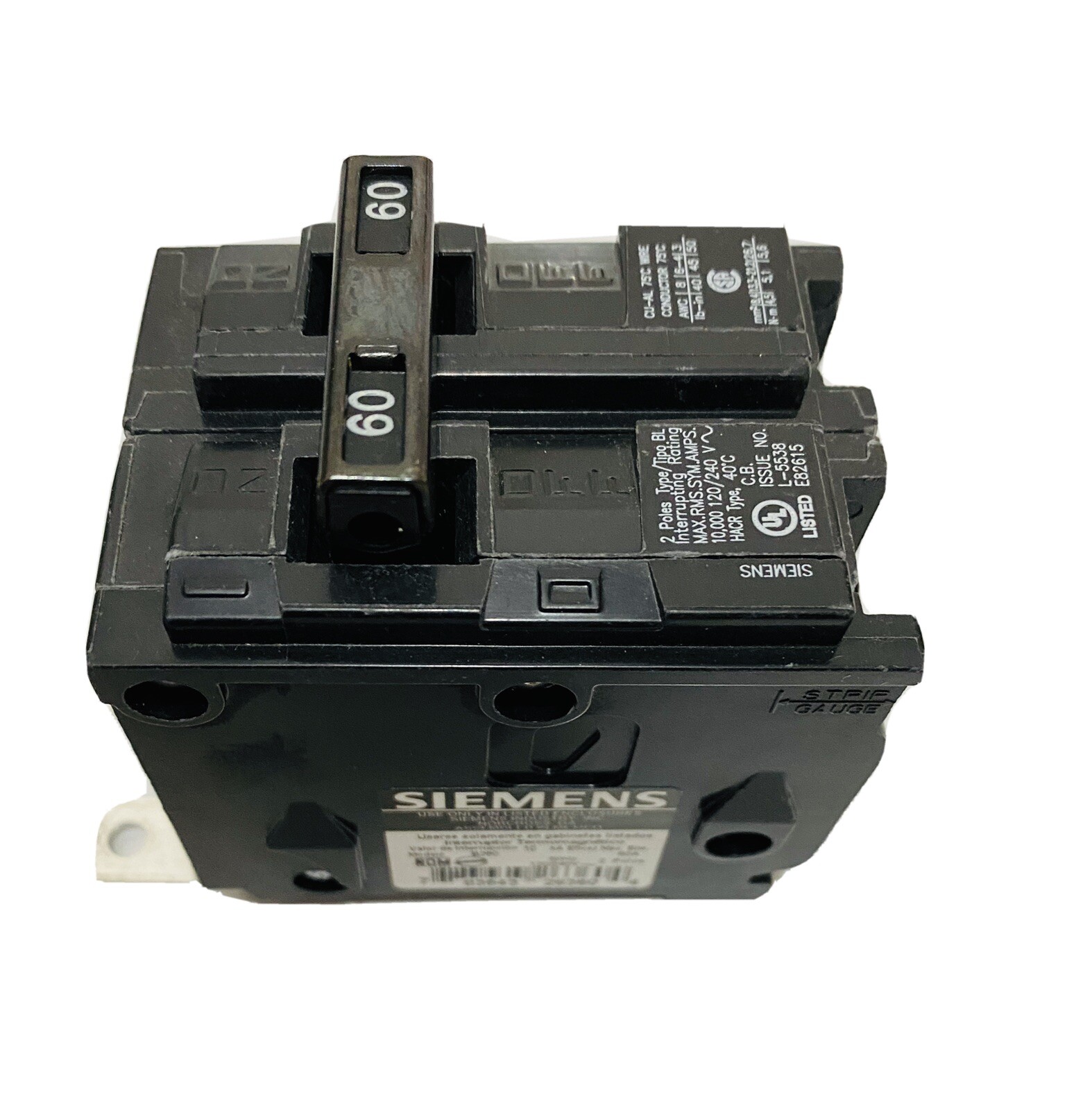 1 NEW SIEMENS BL B260 CIRCUIT BREAKER 60A 60 AMP 2P 2 POLE 240V 240 ...