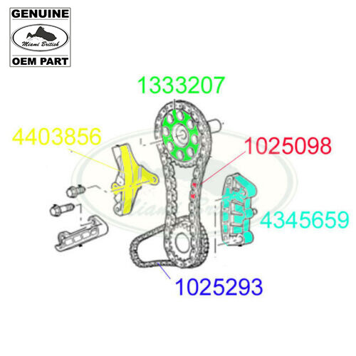 Land Rover V6 4.0 Lr3 Lr4 Primary Timing Kit Sprocket Chain Tensioner ...