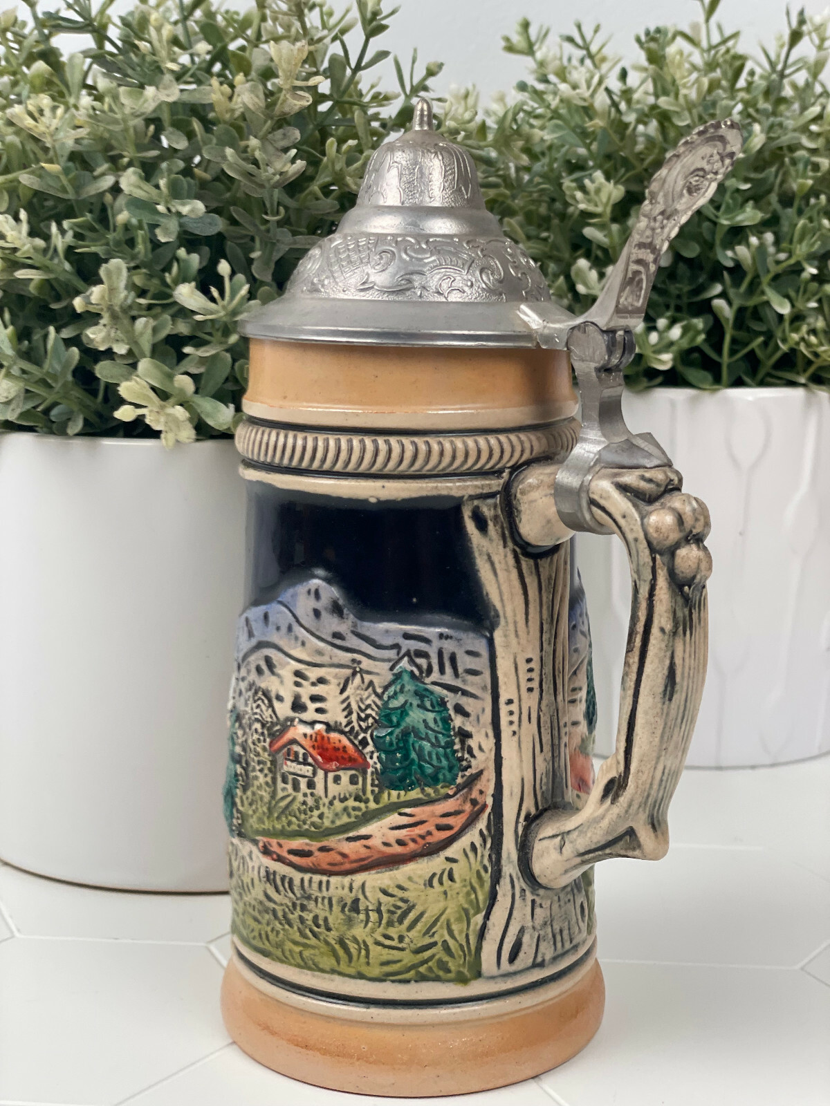 Rare Vintage and Authentic German Beer Stien 5 inches and multicolor ...