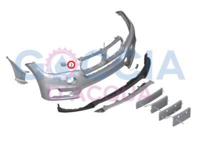 Genuine BMW X5 F15 Front Bumper Cover Spray Nozzle 51117378590 - Primed ...