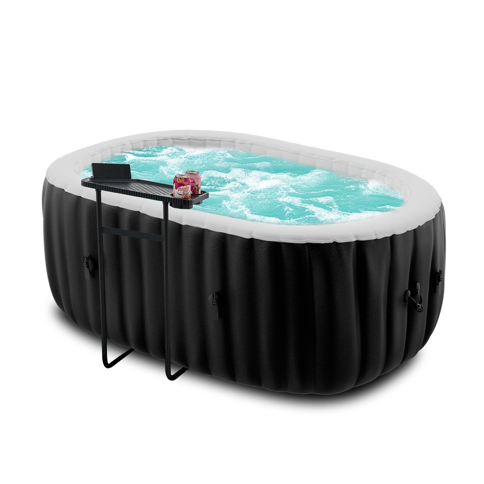 Inflatable Hot Tub Spa 2 Person with Bubble Jets Blow Up Indoor Outdoor ...