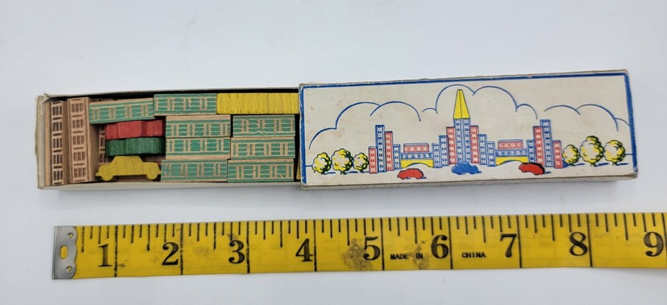 Miniature Build A Skyscraper Boxed Wood Set Western Germany Toy Vintage ...