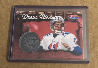 ⭐ 1202/2500 ⭐ DREW BLEDSOE 1997 Fleer Skybox Super Bowl XXXI ...