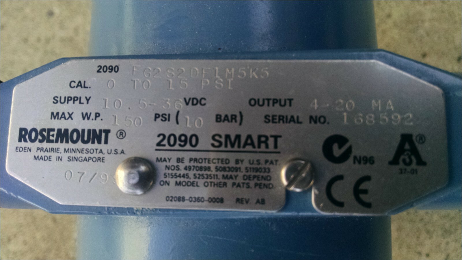 Rosemount Explosion Proof 2090 SMART Pressure Transmitter NEMA 4X | eBay