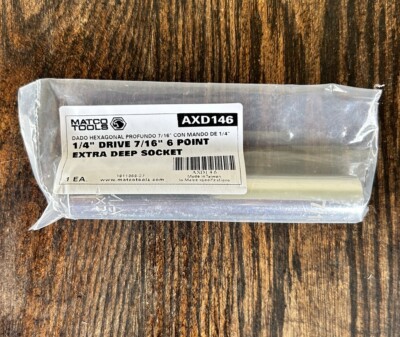 Matco Tools 1/4" Drive 7/16" 6 point Metric Chrome Extra Deep Socket ...
